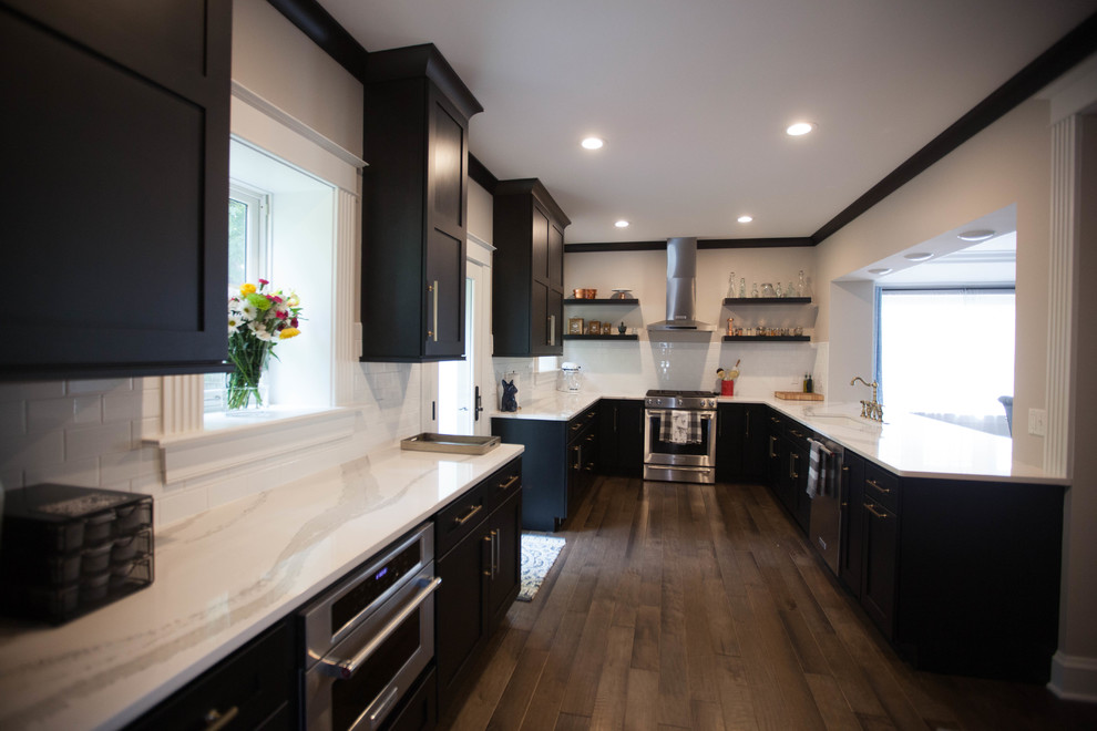 Traditional Open Concept Floor Plan - Transitional - Kitchen - St Louis ...