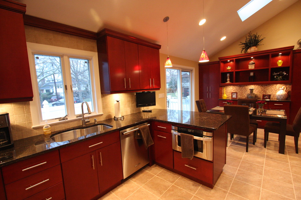 Traditional Open Concept Kitchen - Traditional - Kitchen - New York ...