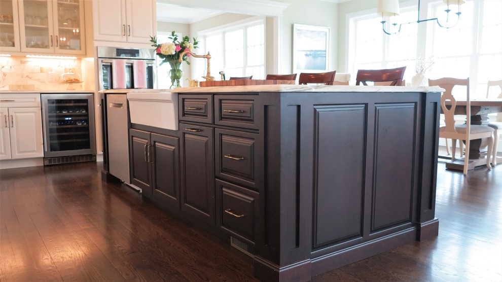 Traditional Open Kitchen in Beautiful Luxury New Home in Canton ...