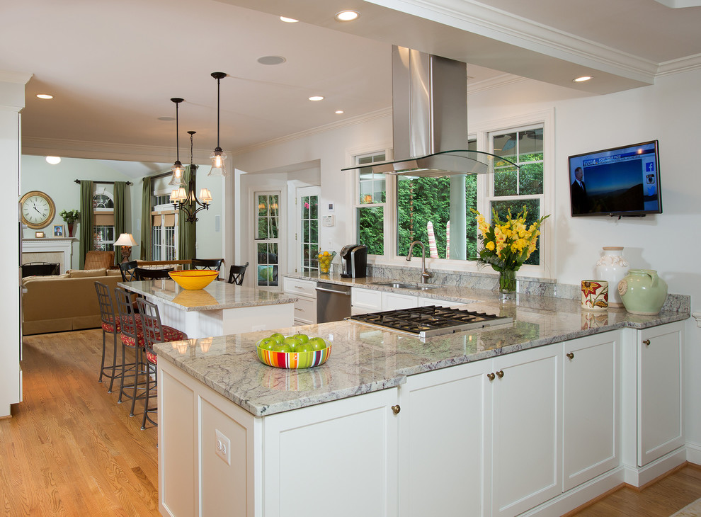 Traditional White Kitchen & Porch Extension in Alexandria, VA ...
