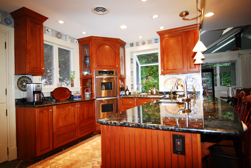 Transformed into an Award Winning Traditional Cherry Kitchen in Potomac ...
