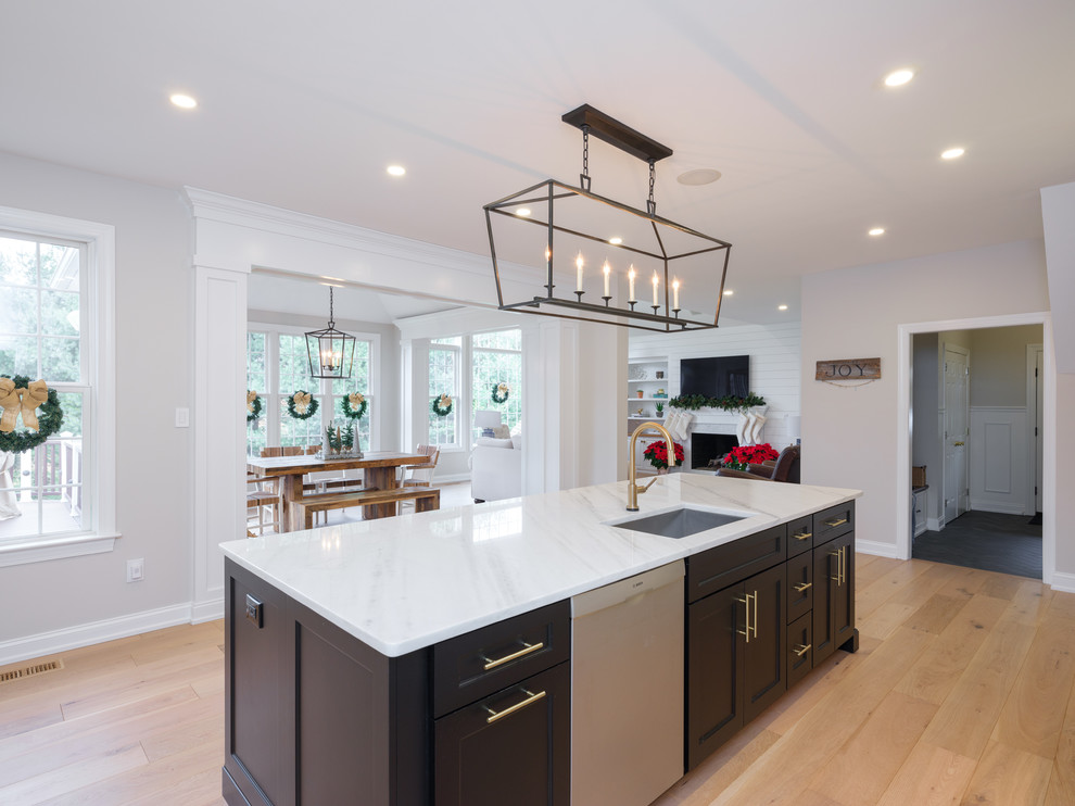 Transitional Farmhouse Kitchen and First Floor Remodel - Transitional ...