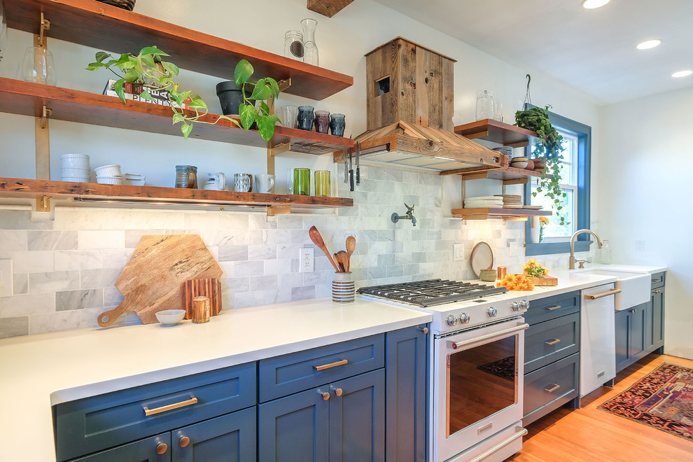 Transitional Farmhouse Kitchen in Vancouver, WA - Transitional ...