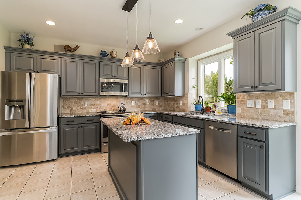 Transitional Kitchen Remodel Done in a Two Tone Color - Transitional ...