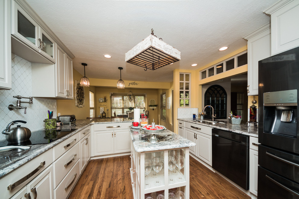 Transitional Kitchen Update With a Custom Design Island - Transitional - Kitchen - Columbus - by ...
