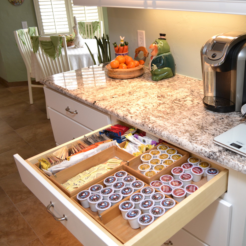 Transitional Mastercraft Lancaster kitchen in White Icing ...
