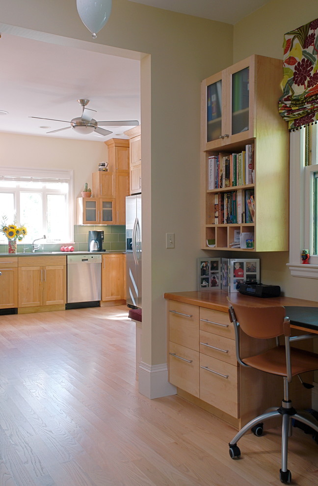 Transitional Red Birch Kitchen - Modern - Kitchen - Boston - by CW ...
