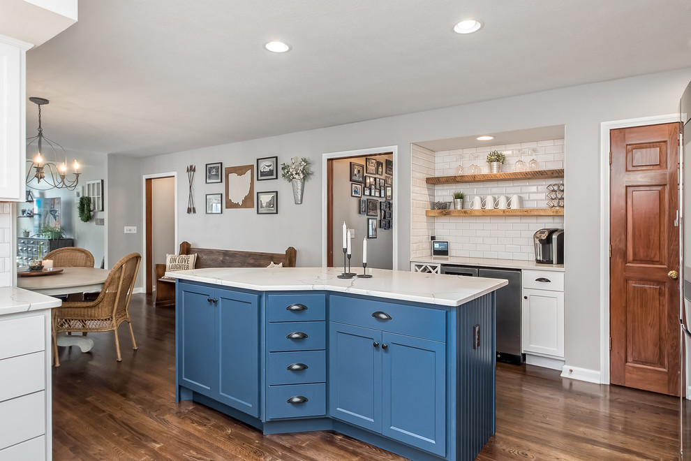 Transitional Two-Tone Kitchen Remodel - Transitional - Kitchen ...