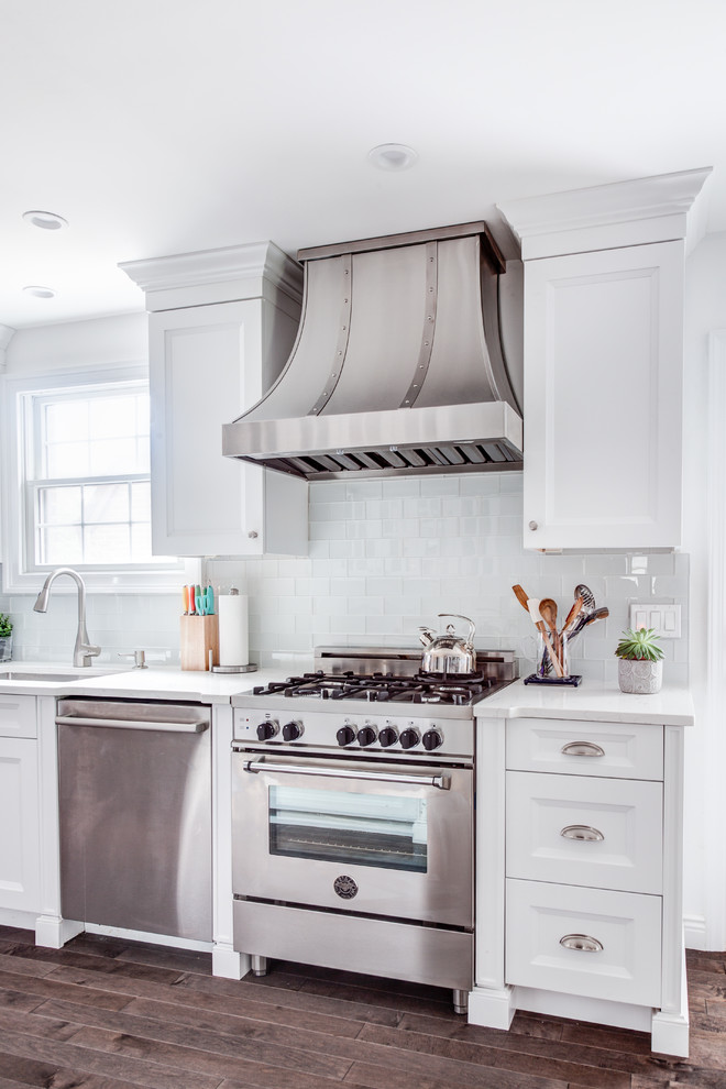 Transitional White Italian Kitchen - Transitional - Kitchen - New York ...