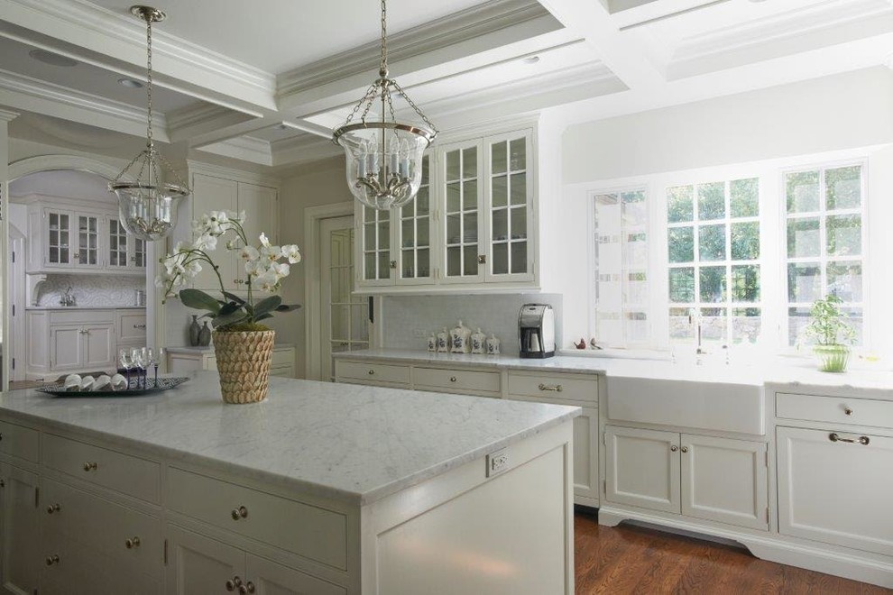 Transitional White Kitchen - Transitional - Kitchen - New York - by A ...