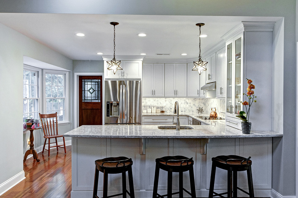 Transitional White Kitchen Design Blue Bell, PA - Transitional ...