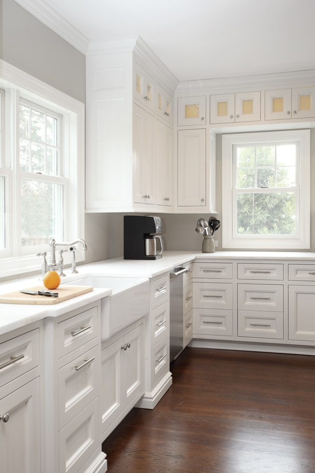 Transitional White Kitchen - Transitional - Kitchen - New York - by ...