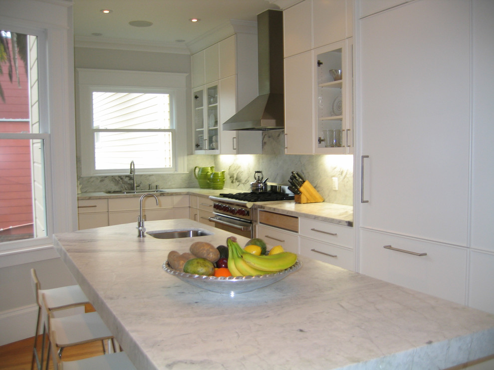 Transitional White Kitchen - Transitional - Kitchen - San Francisco ...