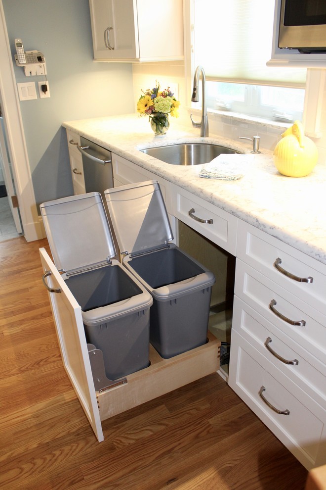Trash and recycle bins - Traditional - Kitchen - Boston - by Eileen ...