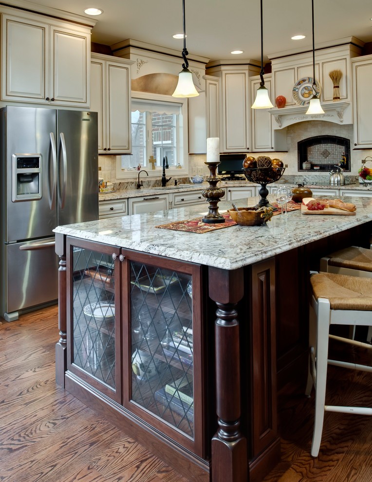 Travertine & Slate Backsplash - Traditional - Kitchen - Baltimore - by ...