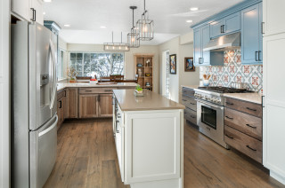 Tri-Color Kitchen - Transitional - Kitchen - Other - by Crafted Kitchen ...