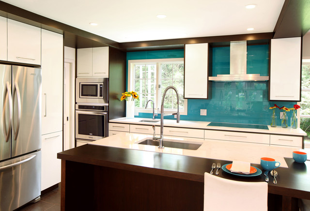 Turquoise Sophistication in Kitchen Renovation - Modern - Kitchen - New ...