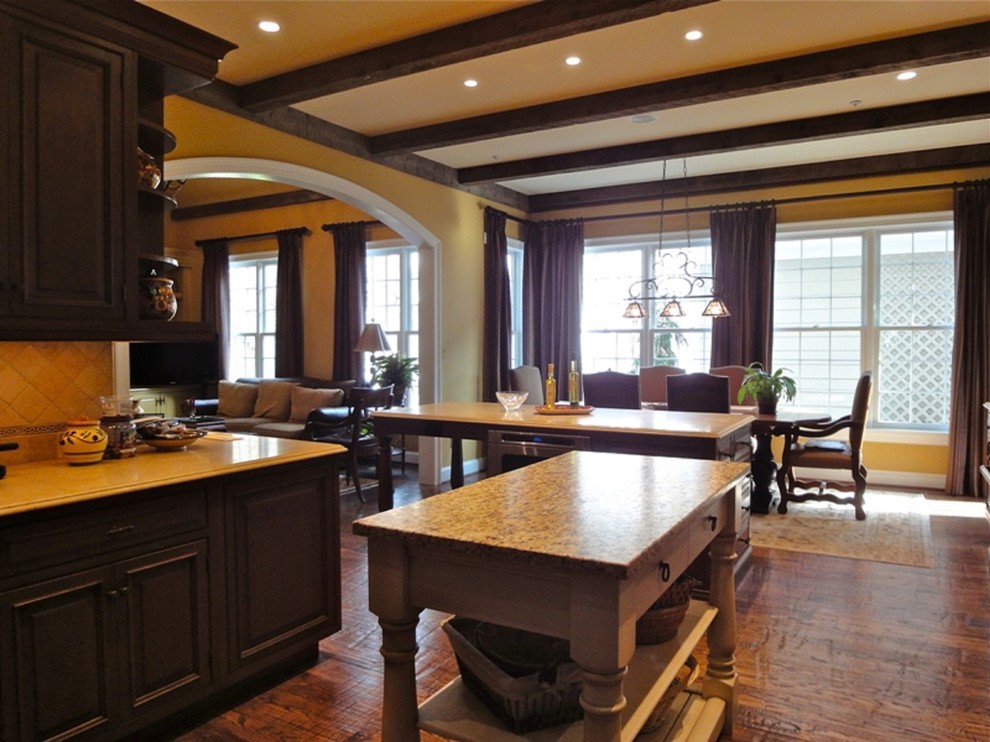 Tuscan Lite: A Slim Trim Kitchen & Family Room Design - Traditional ...