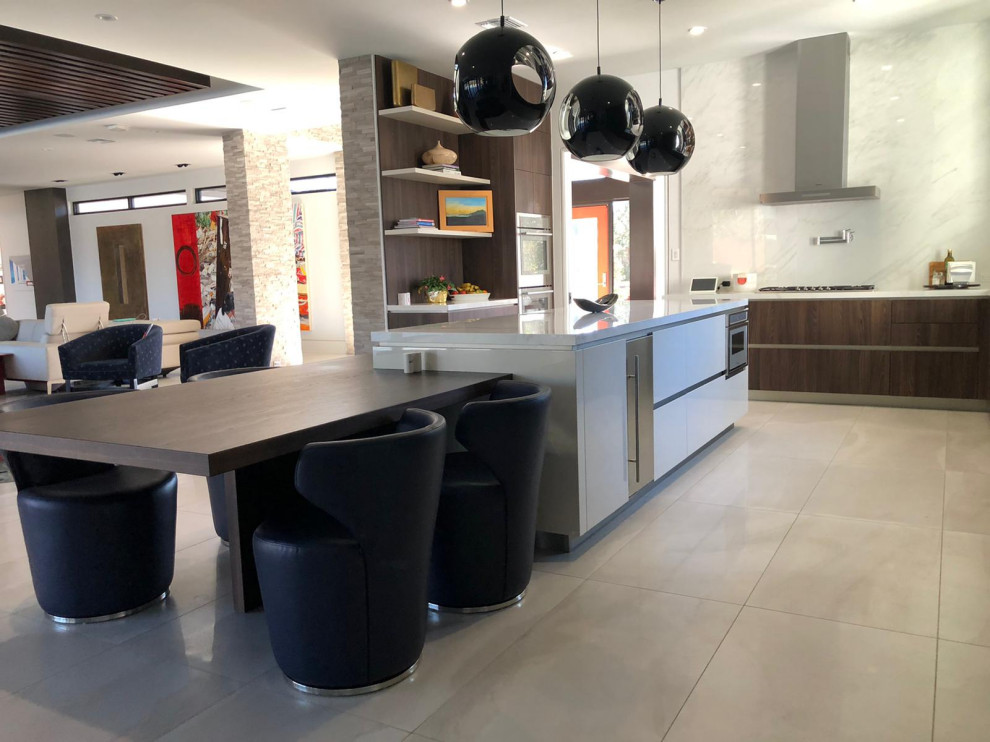 Two Level Island Contemporary Kitchen - WAY collection - Modern ...
