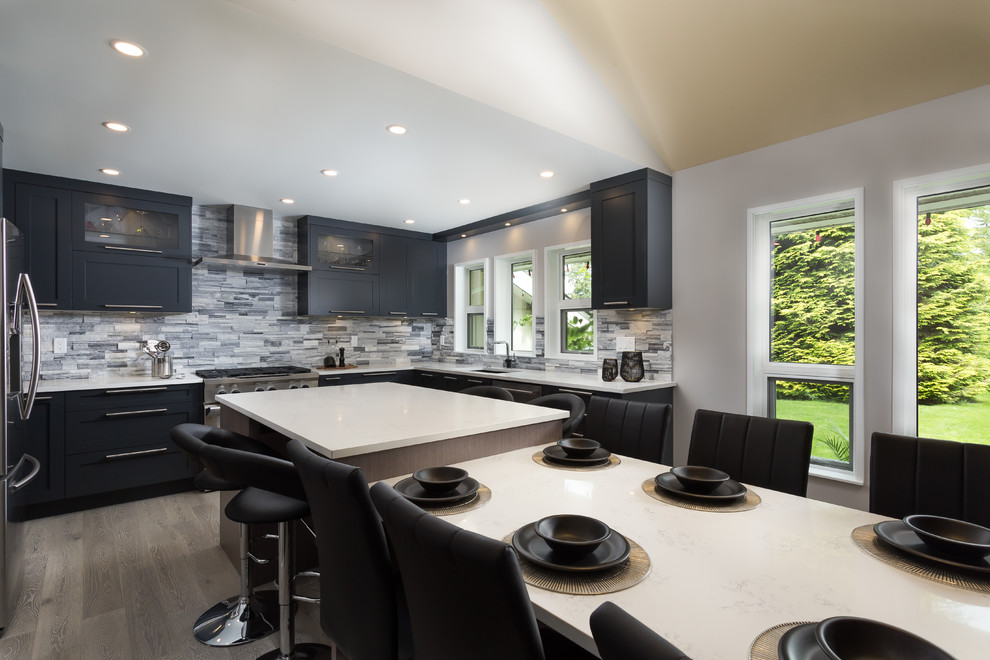 Two-Tier Island - Transitional - Kitchen - Vancouver - by Designs by KS ...