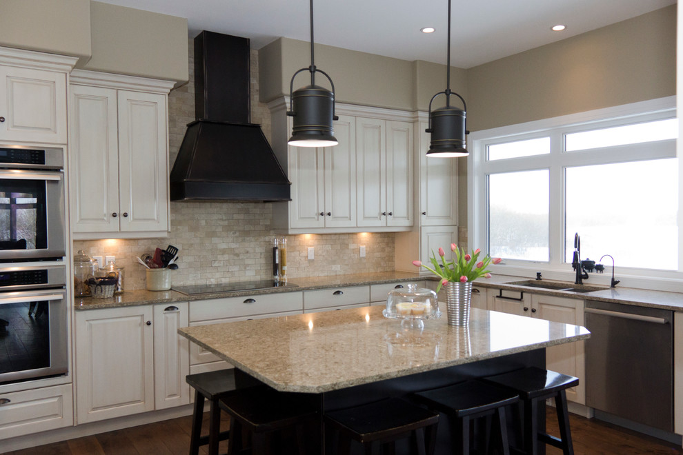 Two Tone Custom with Range Hood - Rustic - Kitchen - Other - by Evoke ...
