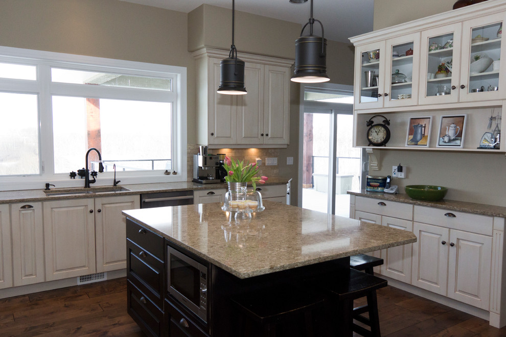 Two Tone Custom with Range Hood - Rustic - Kitchen - Other - by Evoke ...