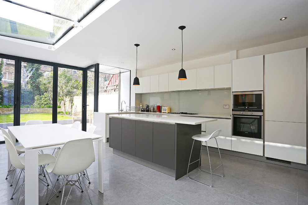 Two tone kitchen island - Modern - Kitchen - London - by LWK London ...