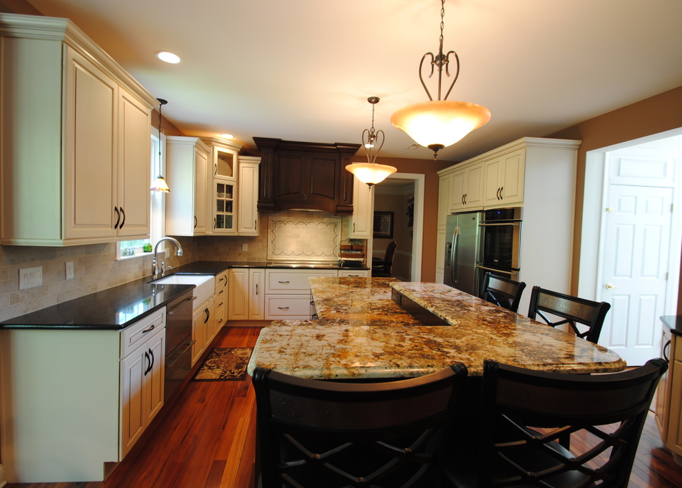 Two-tone Kitchen With Custom Hood - Kitchen - Philadelphia - by ...