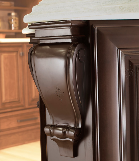 Two-Toned Country Kitchen with Island - Traditional - Kitchen - New ...