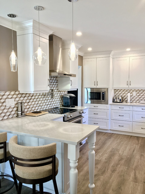 Typical Barrie kitchen made Pretty Before & After - Fusion - Kitchen ...