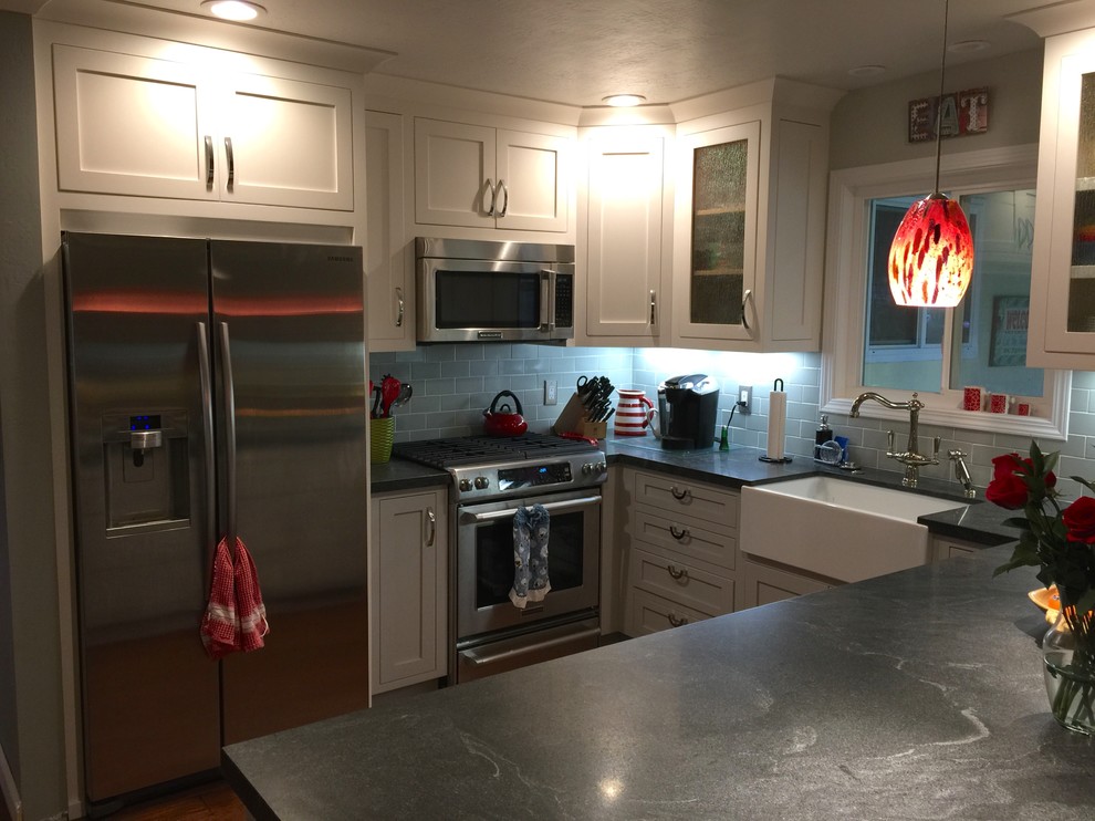 U-shaped, Shaker-style kitchen - Contemporary - Kitchen - San Francisco ...