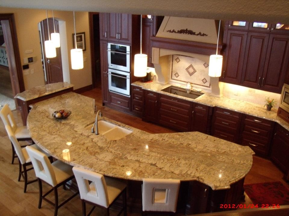 unique island shape - Traditional - Kitchen - Other - by Cabinets by ...