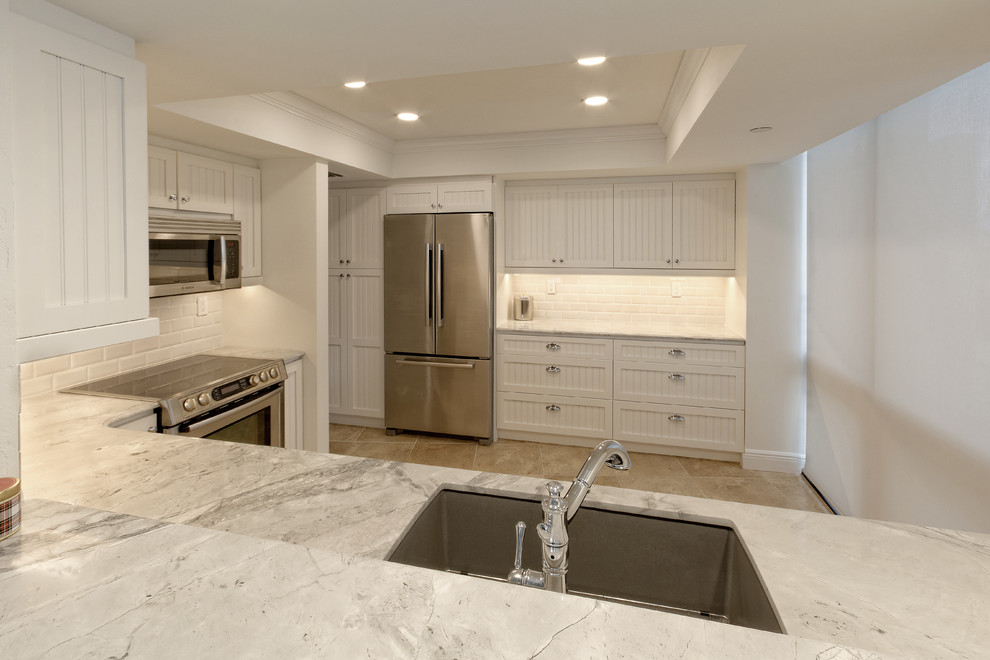 Unique Naples High-Rise Condo Remodel - Transitional - Kitchen - Miami ...