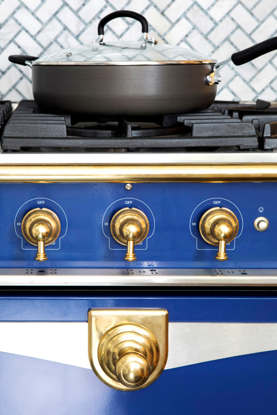 Upper East Side Dream Kitchen with Le Cornue range and hood - Eclectic ...