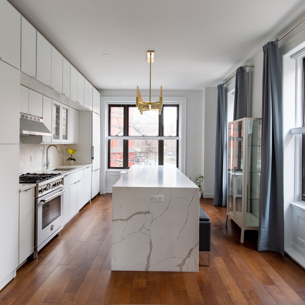 Upper West Side Modern Kitchen Design - Modern - Kitchen - New York ...