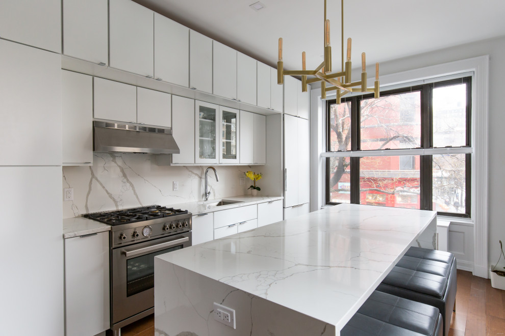 Upper West Side Modern Kitchen Design - Modern - Kitchen - New York ...