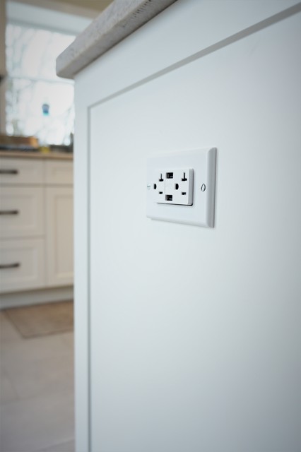 USB Port Outlet On Side Of Peninsula - Transitional - Kitchen - New ...
