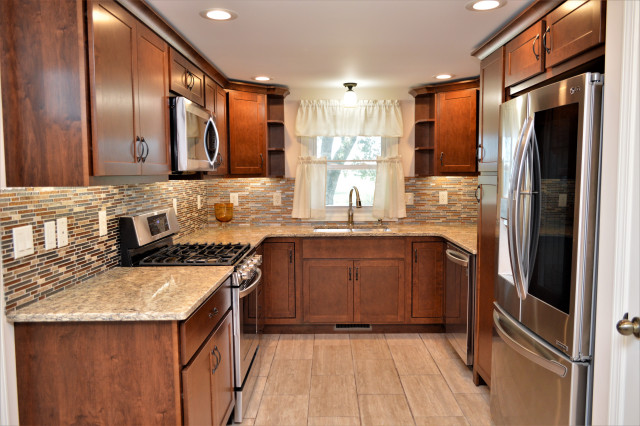 Valparaiso, IN. BaileyTown USA. Espresso Maple Kitchen - Transitional ...