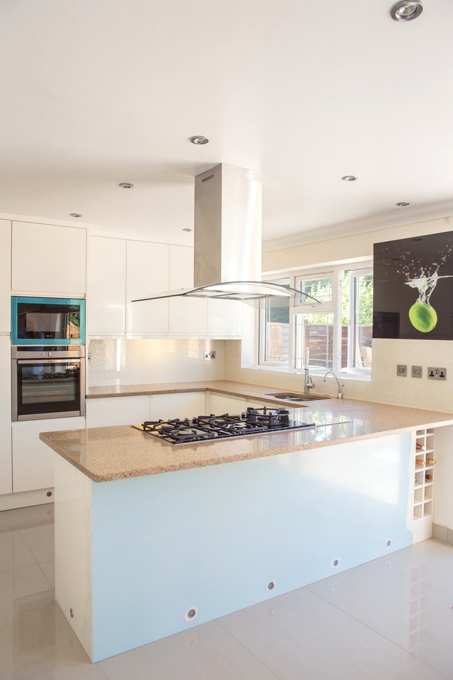 "VANILLA ICE CREAM" sparkly glass kitchen splashback - Kitchen ...