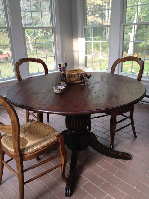Very rustic Round Breakfast Table - Rustic - Kitchen - Boston - by ...