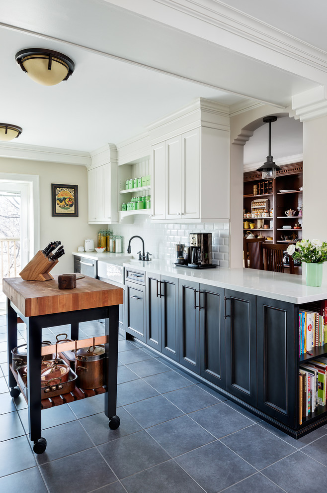 Vintage Beach Home - Dream Art Deco Kitchen - Transitional - Kitchen ...