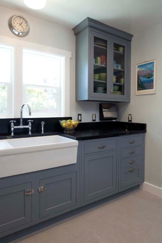 Vintage Blue Galley Kitchen - Traditional - Kitchen - San Francisco ...