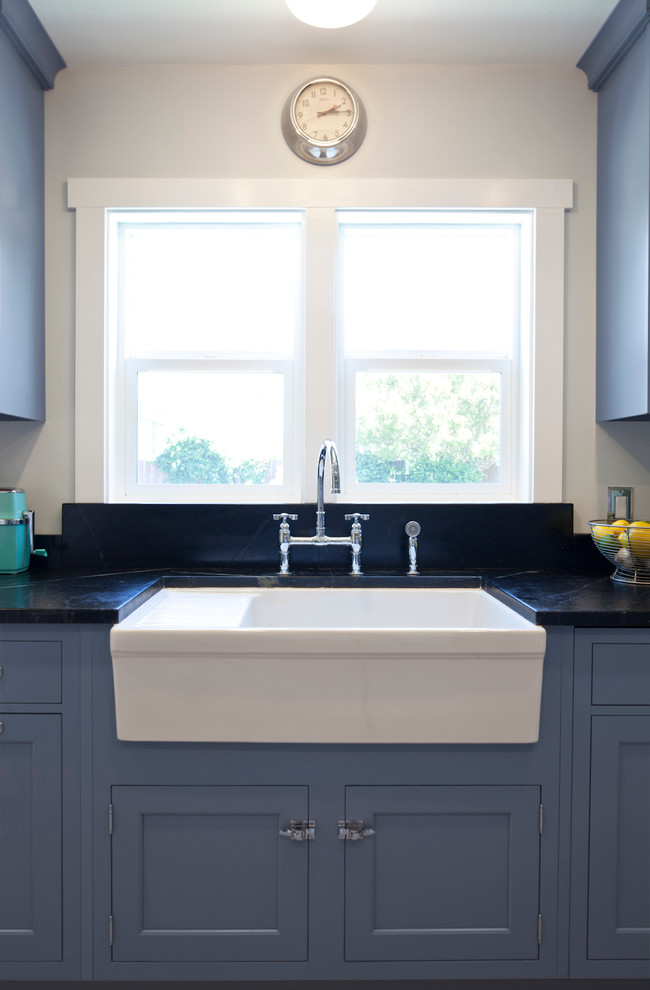 Vintage Blue Galley Kitchen - Traditional - Kitchen - San Francisco ...