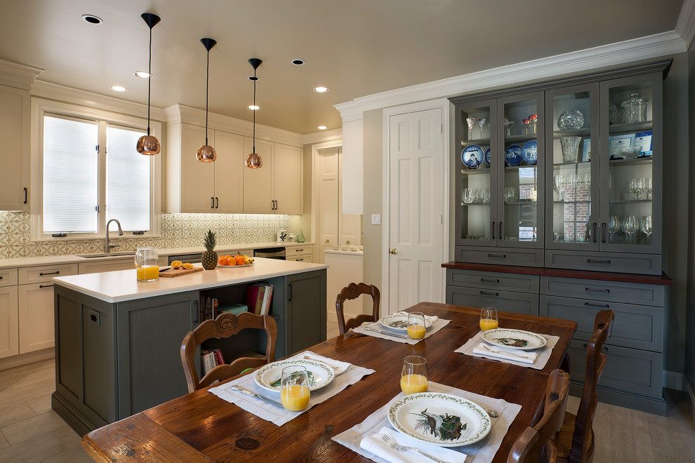 Vintage Green Stone Kitchen Hutch - Modern - Kitchen - Houston - by ...