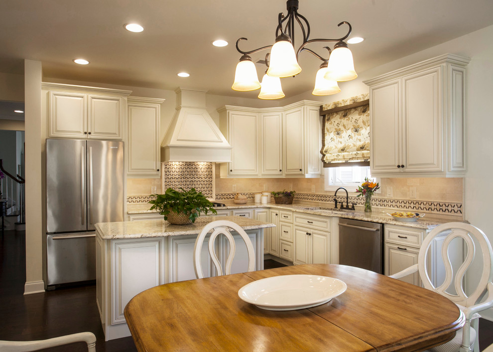 Vintage Style in Antique White is a Rock Star! - Traditional - Kitchen ...