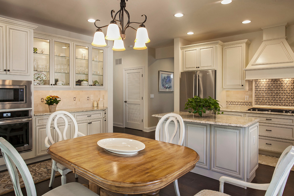 Vintage Style in Antique White is a Rock Star! - Traditional - Kitchen ...