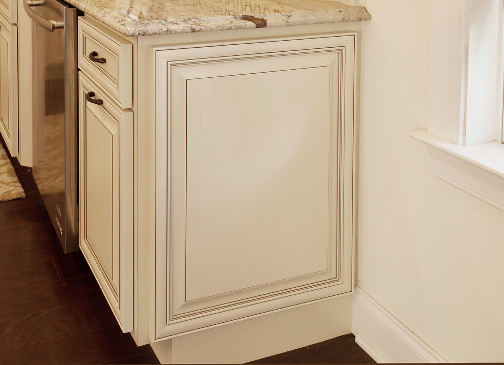 Vintage Style in Antique White is a Rock Star! - Traditional - Kitchen ...