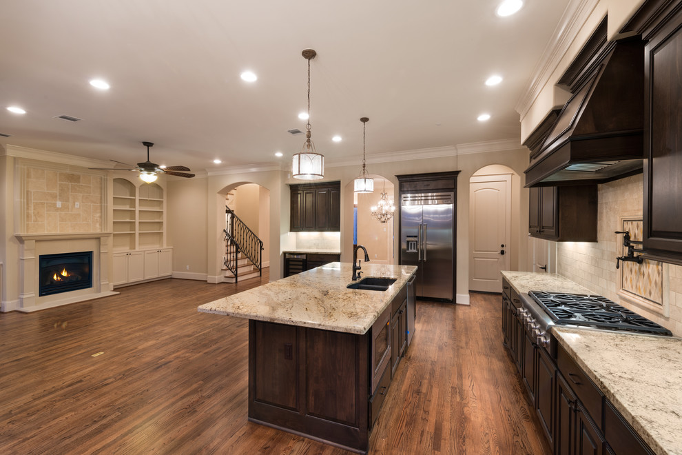 Wakefield - Kitchen and Living Room - Traditional - Kitchen - Houston ...
