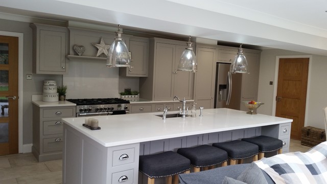 Walk-in larder neutral kitchen design - Modern - Kitchen - Surrey - by ...