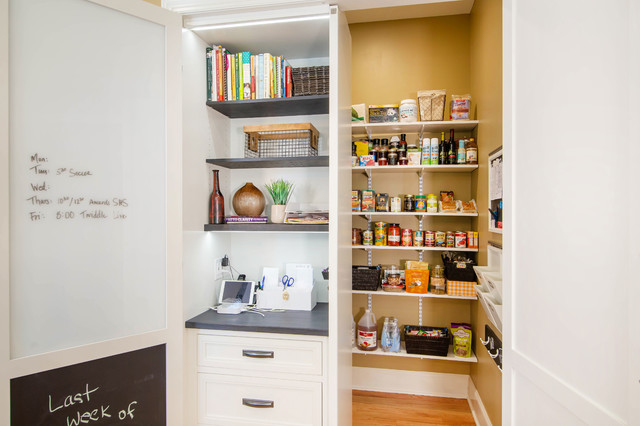 Walk in pantry and workstation - Transitional - Kitchen - Charlotte ...